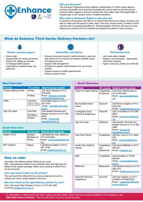 Enhance programme - Leeds Older People’s Forum